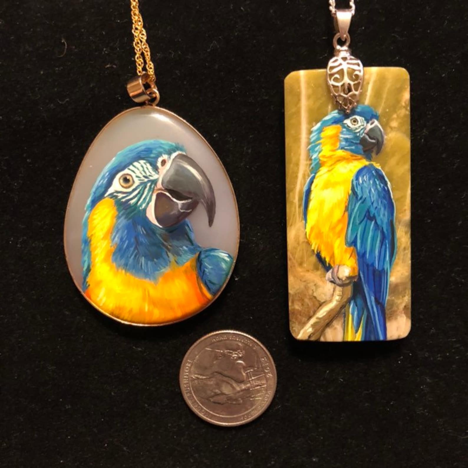 Hand Painted Necklace Pendants- Choose From 10 Designs - Etsy