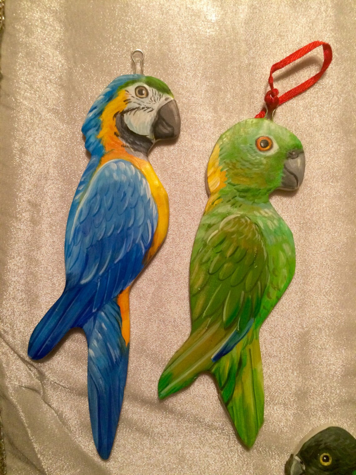 Custom Hand-painted Parrot Polymer Clay Ornament - Etsy