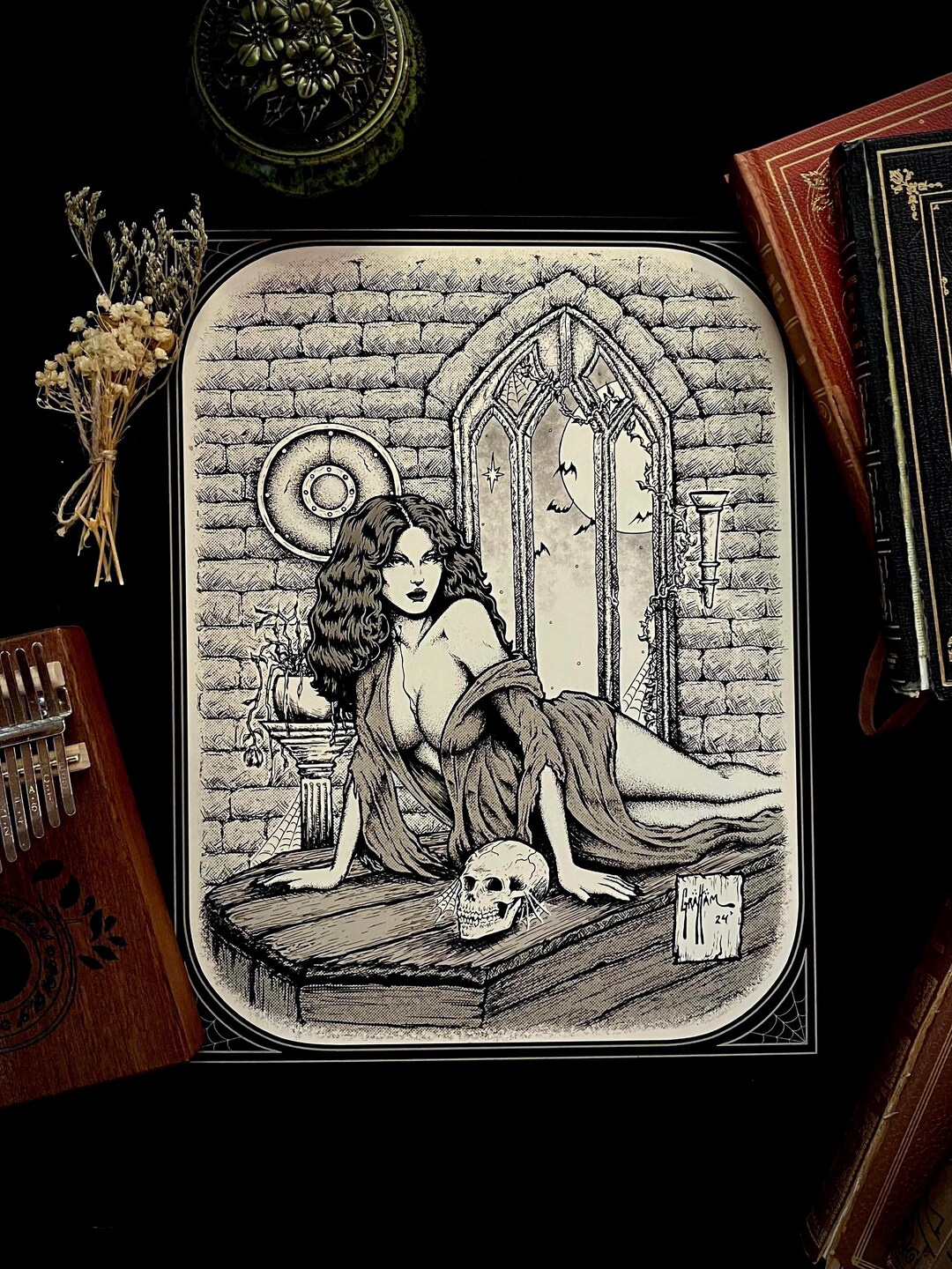 Art Print "vampire Bride" Gothic | Horror | Pinup - Etsy