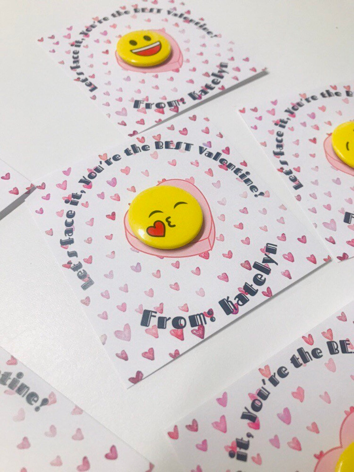 Emoji Valentines Cards - Etsy