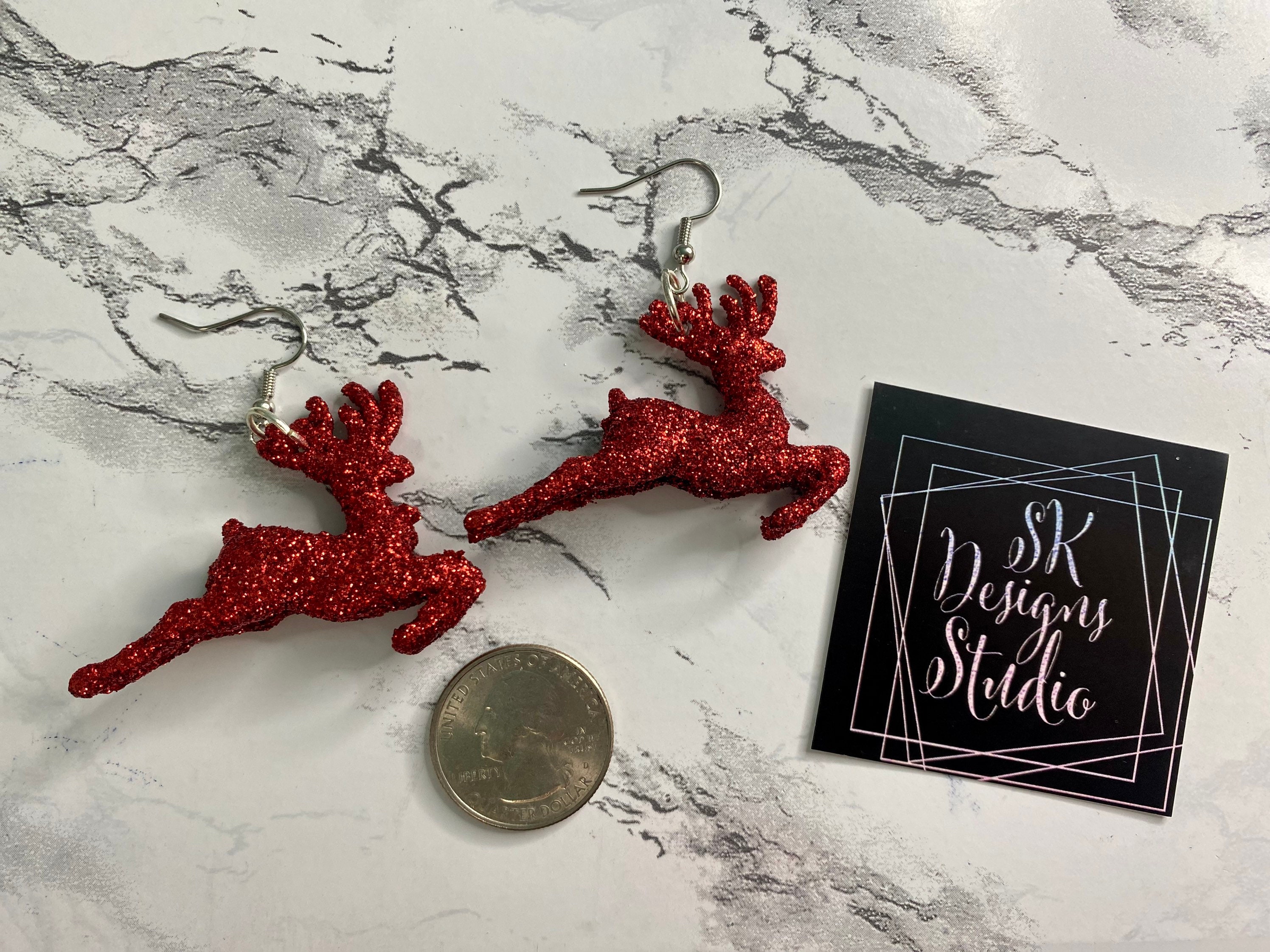 Christmas Dangle Earrings - Etsy