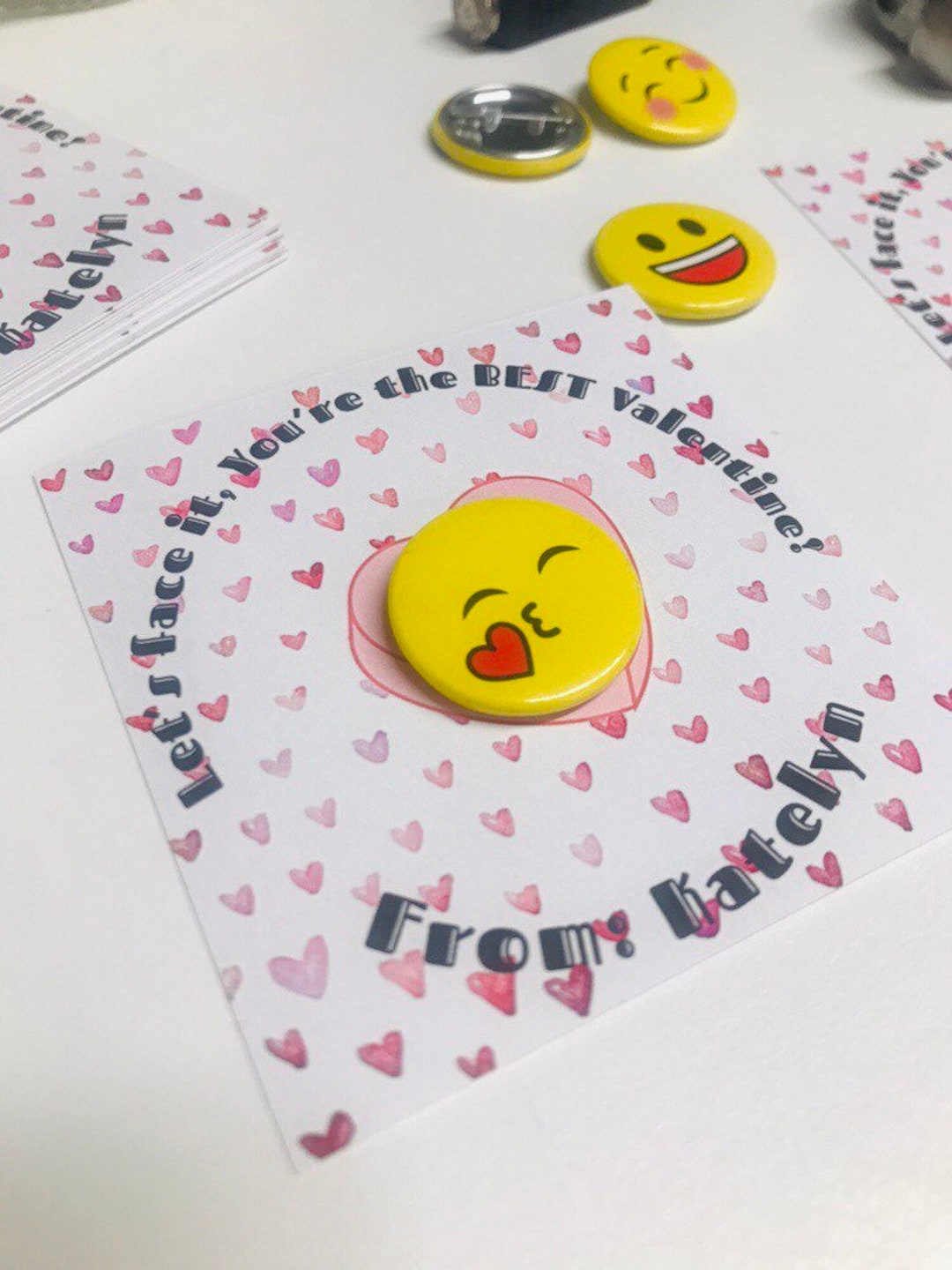 Emoji Valentines Cards - Etsy