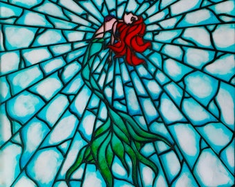 Stain glass mermaid | Etsy
