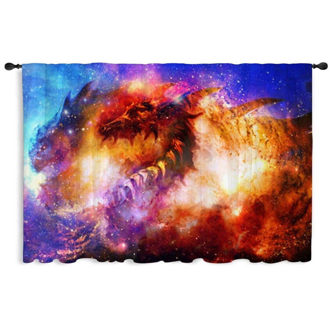 Dragon Window Curtains Dragon Curtains Colorful Curtains | Etsy