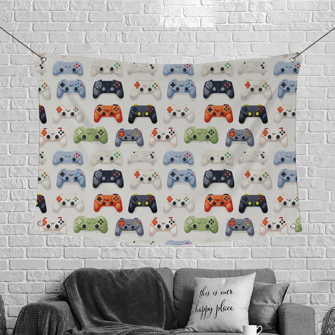 Gaming Wall Art Video Game Wall Decor Mancave Tapestry - Etsy