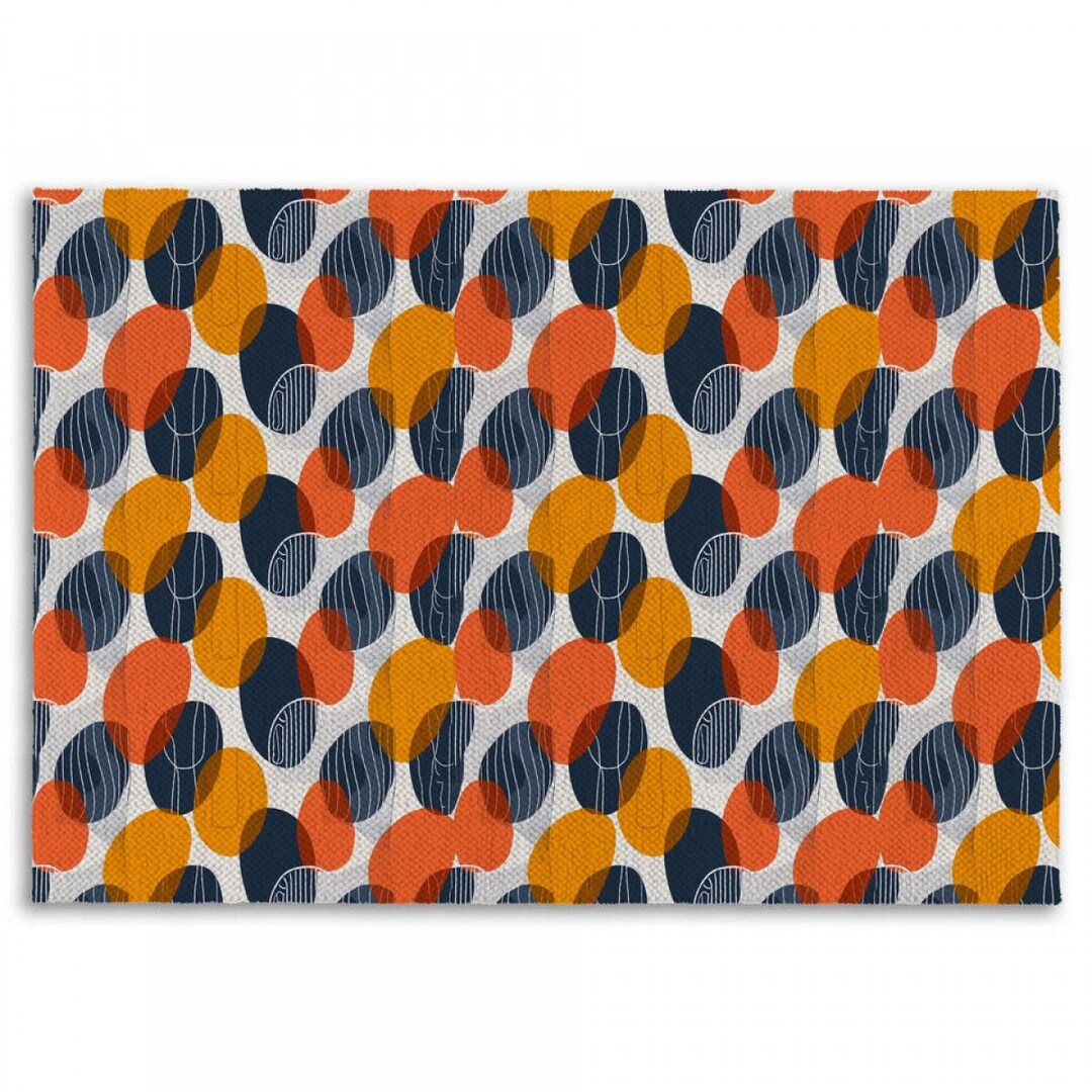 Retro Vibes Rug, Modern Art Rugs, Geometric Area Rug, Abstract Living ...