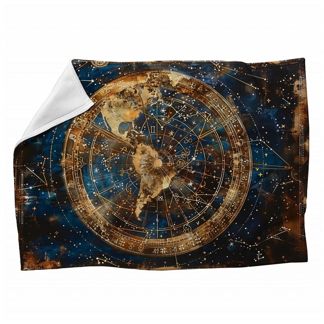 Astrology Blanket, Astronomy Blankets, Mystical Sherpa Blanket ...