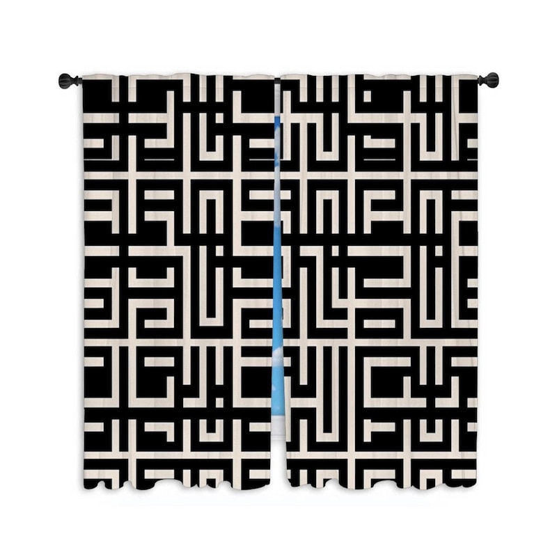 Greek Key Curtains - Etsy