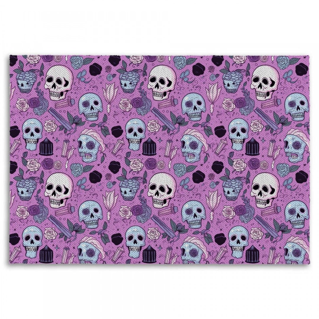 Emo Rug, Skulls Rugs, Roses Area Rug, Gothic Living Room Rugs, Punk ...