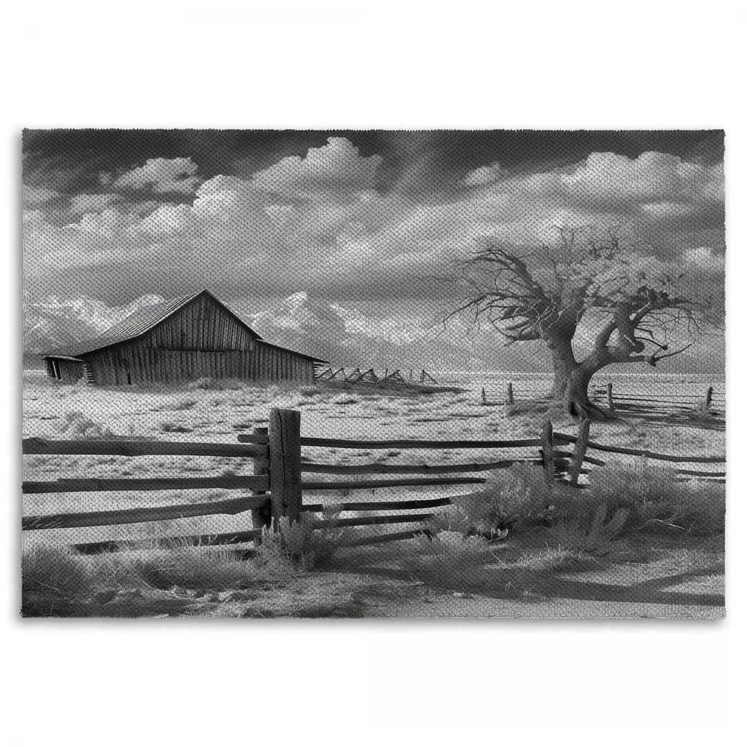 Landscape Rug, Nature Scene Rugs, Rustic Area Rug, Earthy Living Room ...