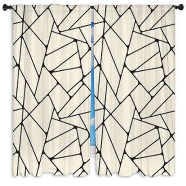 Geometric Curtains - Etsy