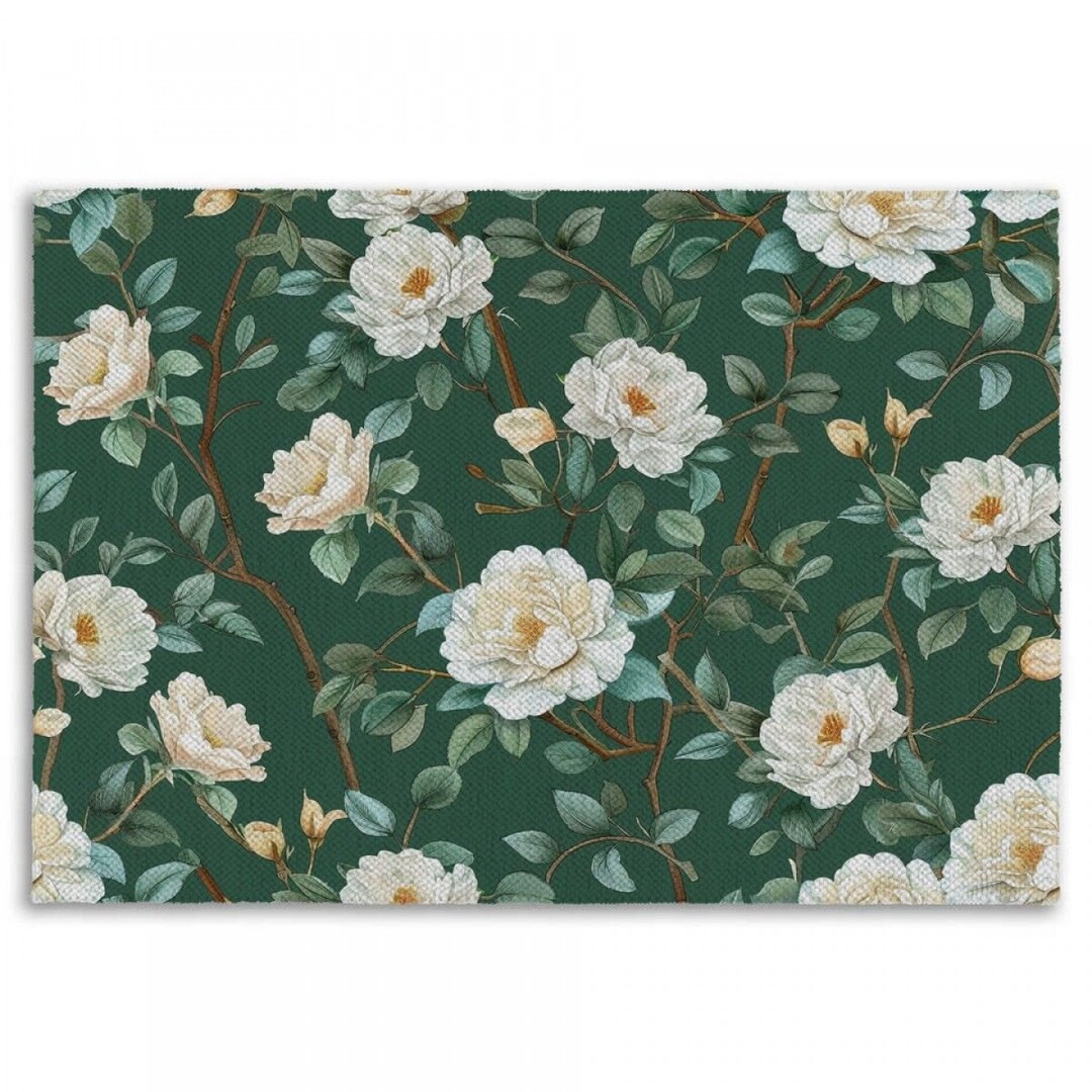 Emerald Green Rugs Floral Rug Emerald Green Chinoiserie Area Rugs ...