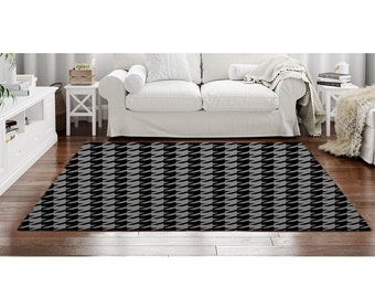 Houndstooth Area Rug - Etsy
