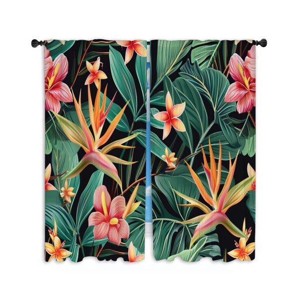 Tropical Curtains - Etsy UK