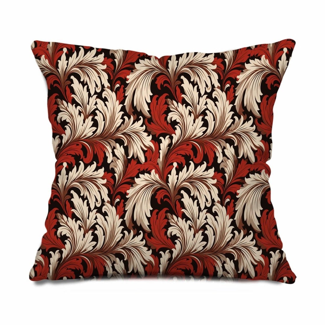 Acanthus Pillow Traditional Pillow Cover Baroque Throw Pillow Vintage Pillowcase Classic Art
