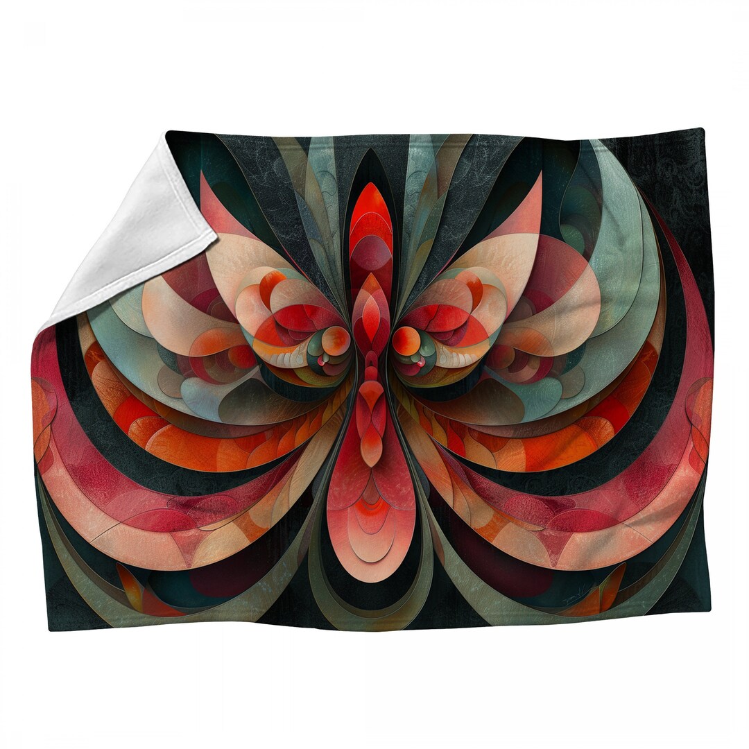 Abstract Butterfly Blanket, Abstract Blankets, Bohemian Sherpa Blanket ...
