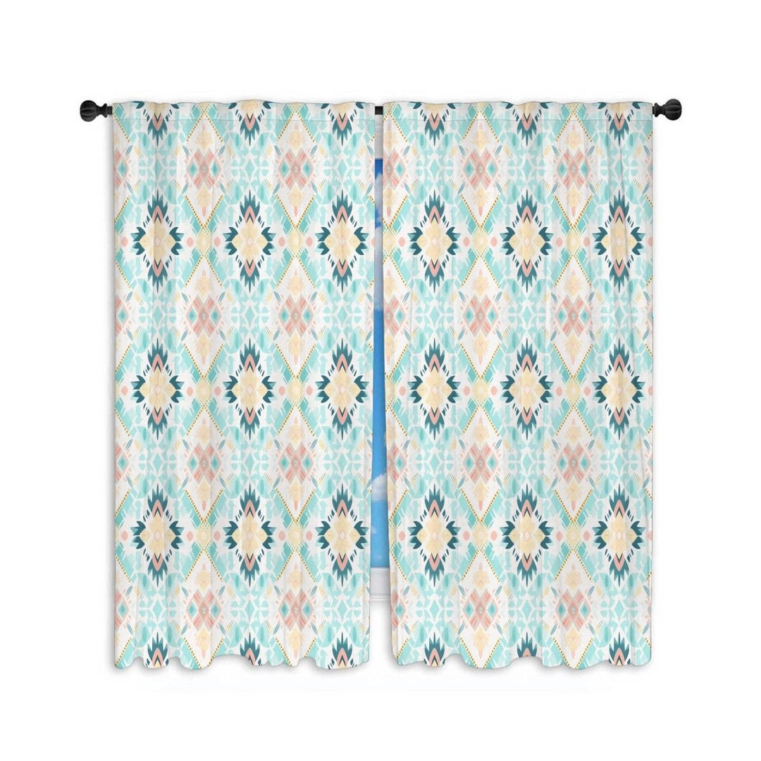 Boho Style Window Curtain, Traditional Curtains, Bohemian Curtain Panel ...