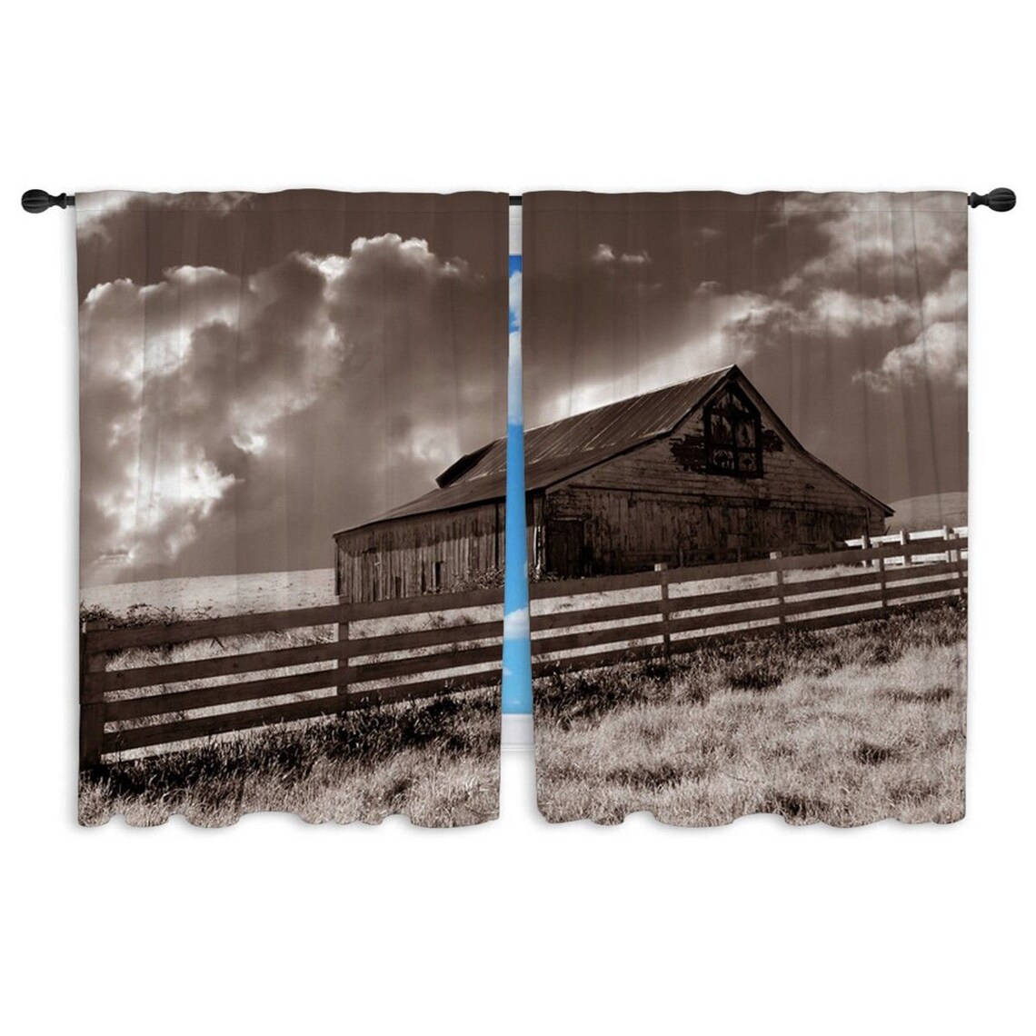 Barn Window Curtains Barn Drapes Farmhouse Window Curtain | Etsy