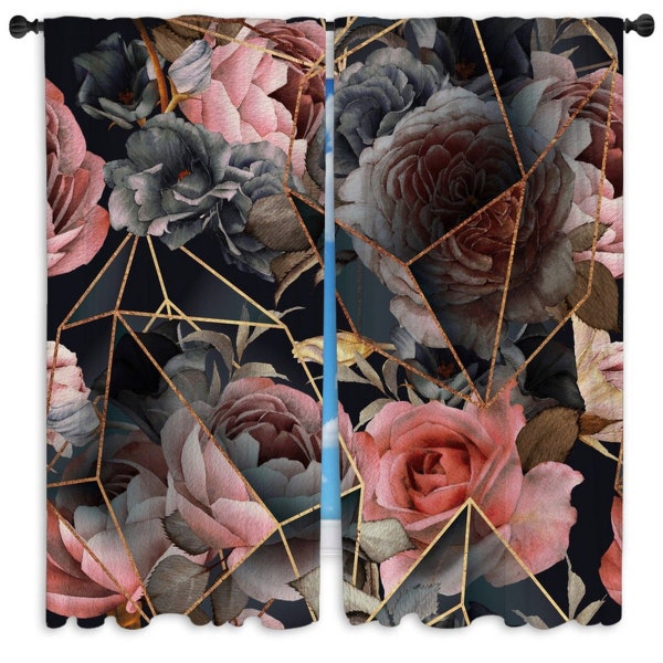 Dusty Rose Curtains - Etsy