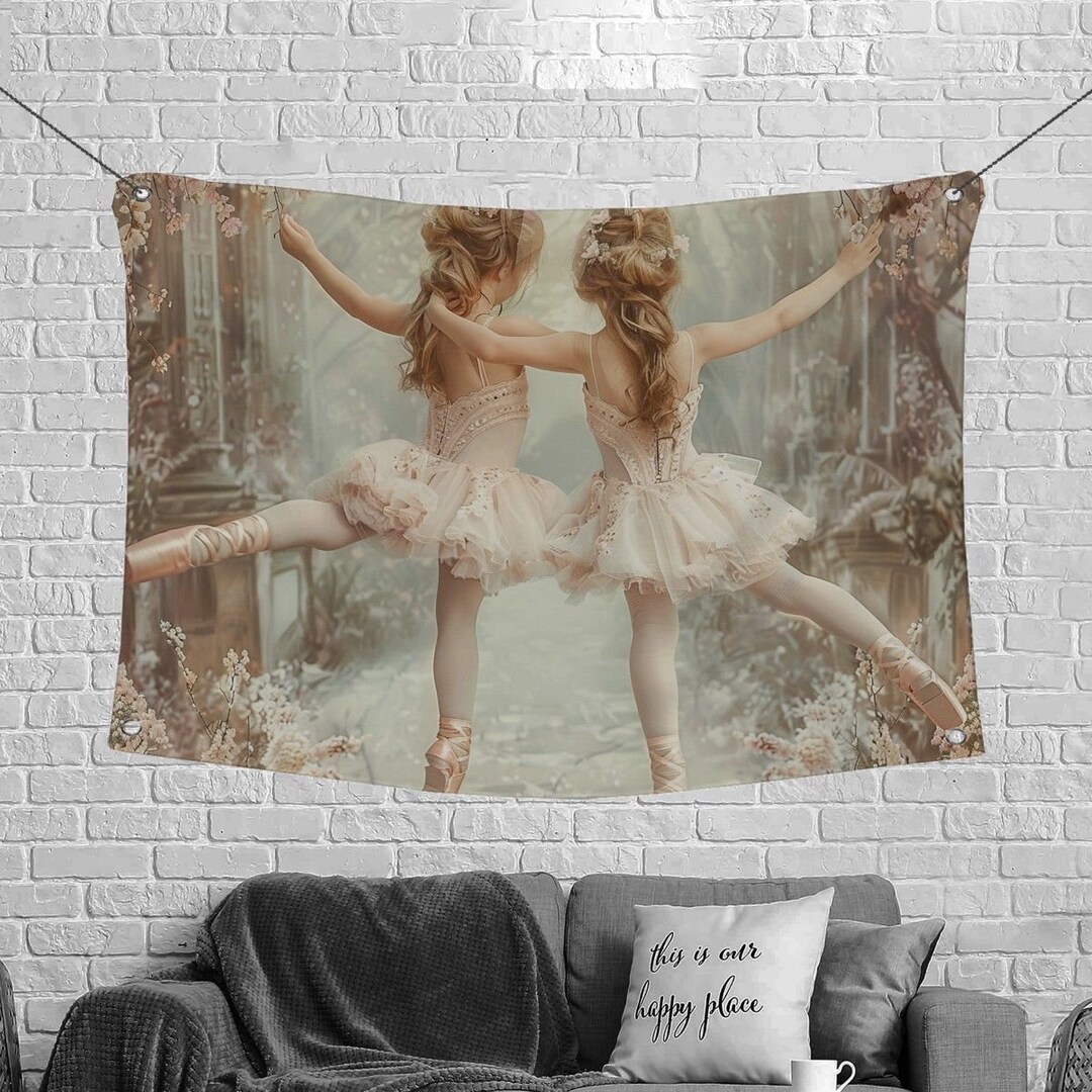 Ballet Wall Art, Dance Wall Decor, Graceful Tapestry, Elegant Canvas ...