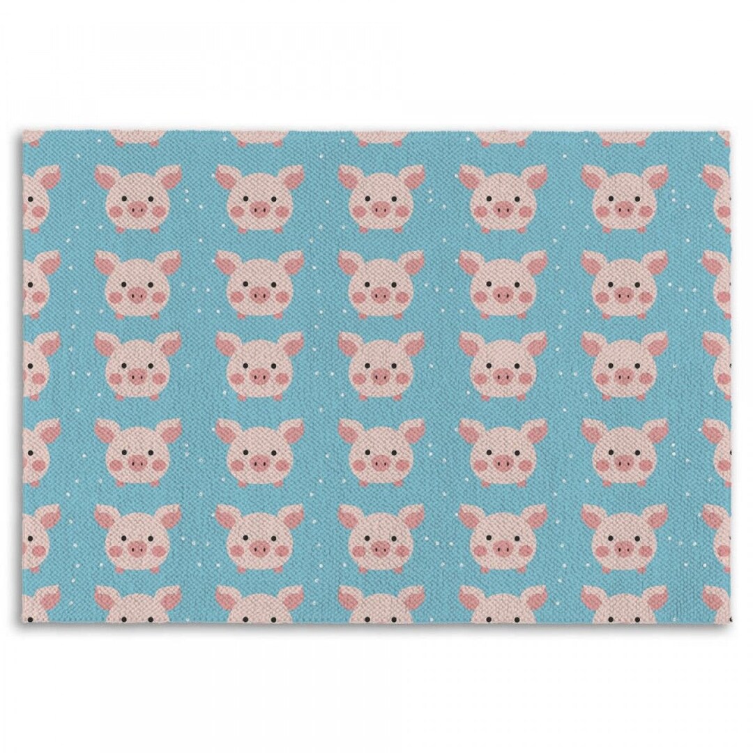 Pig Rug Piglet Rugs Farmhouse Area Rug Farm Animal Living - Etsy