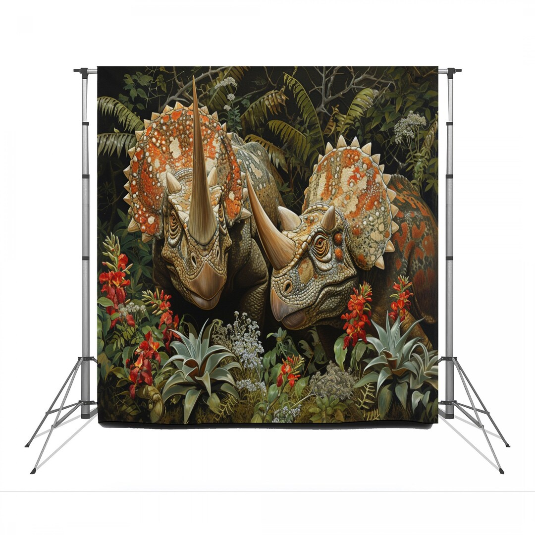 Dinosaurs Backdrop Prehistoric Large Jungle Photo Backdrop Event Earthy ...