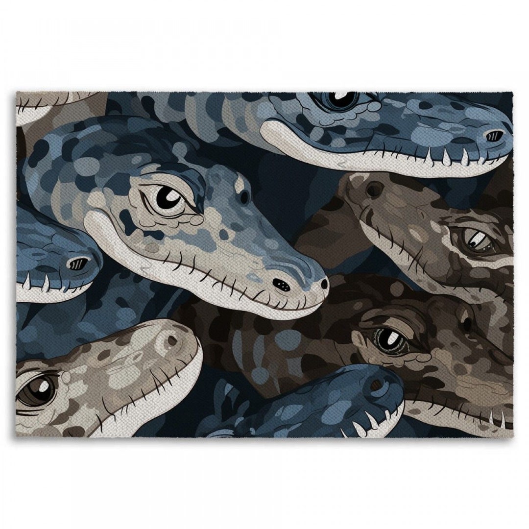 Alligator Rug, Crocodile Rugs, Reptile Area Rug, Wildlife Living Room ...