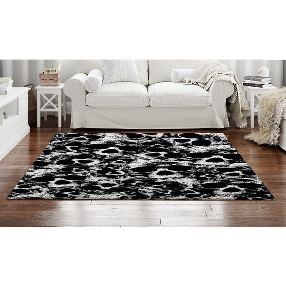 Gothic Rugs Goth Area Rugs Seamless Skulls Rug Black and - Etsy