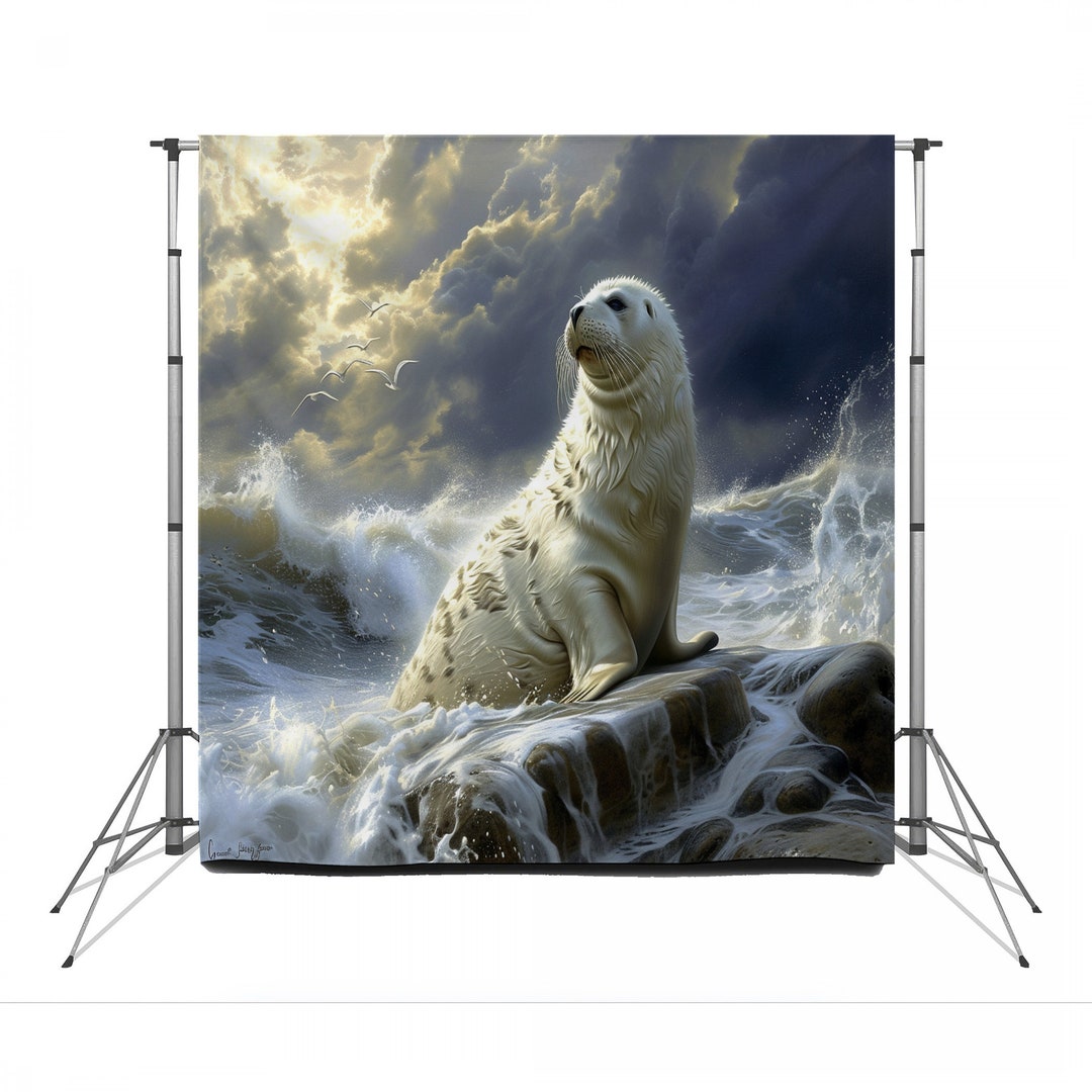 Seal Backdrop Marine Large Seaside Photo Backdrop Event Maritime ...