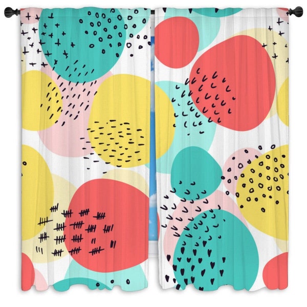 Colorful Curtains - Etsy