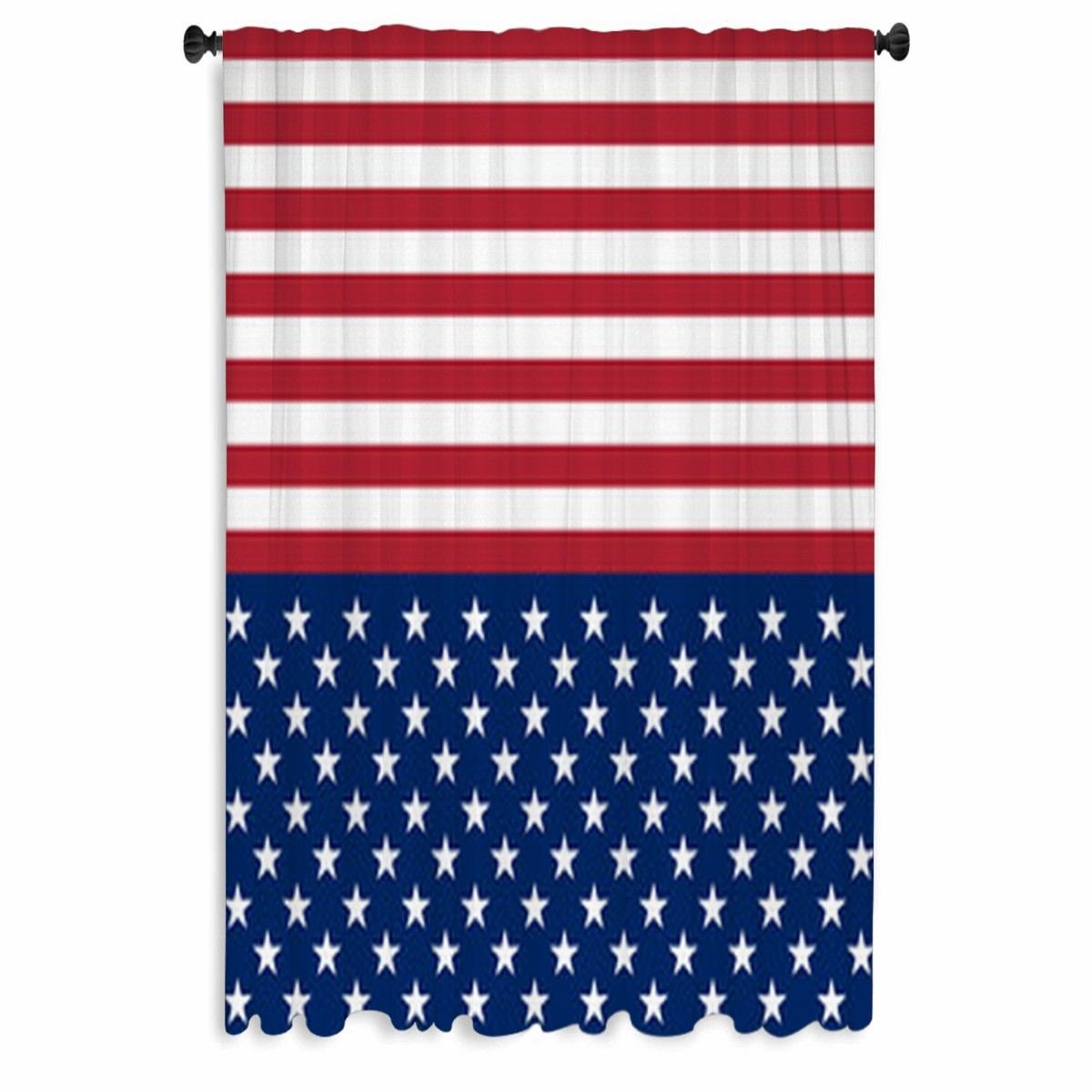 USA Flag Window Curtains American Flag Rectangle Curtains | Etsy