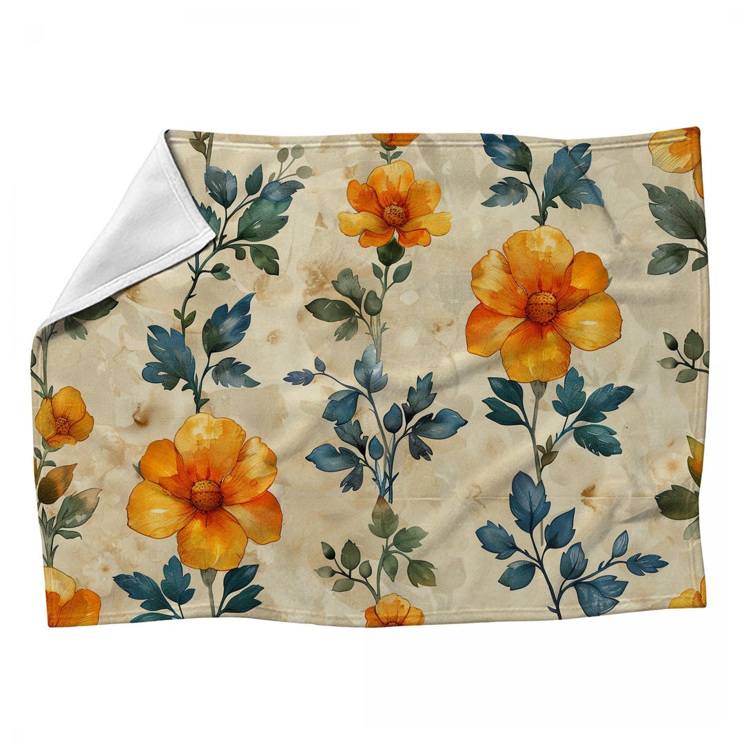 Floral Blanket, Nature Blankets, Botanical Sherpa Blanket, Timeless ...