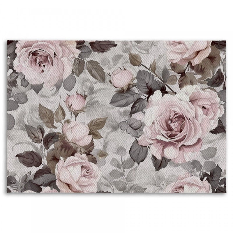 Rug With Roses - Etsy