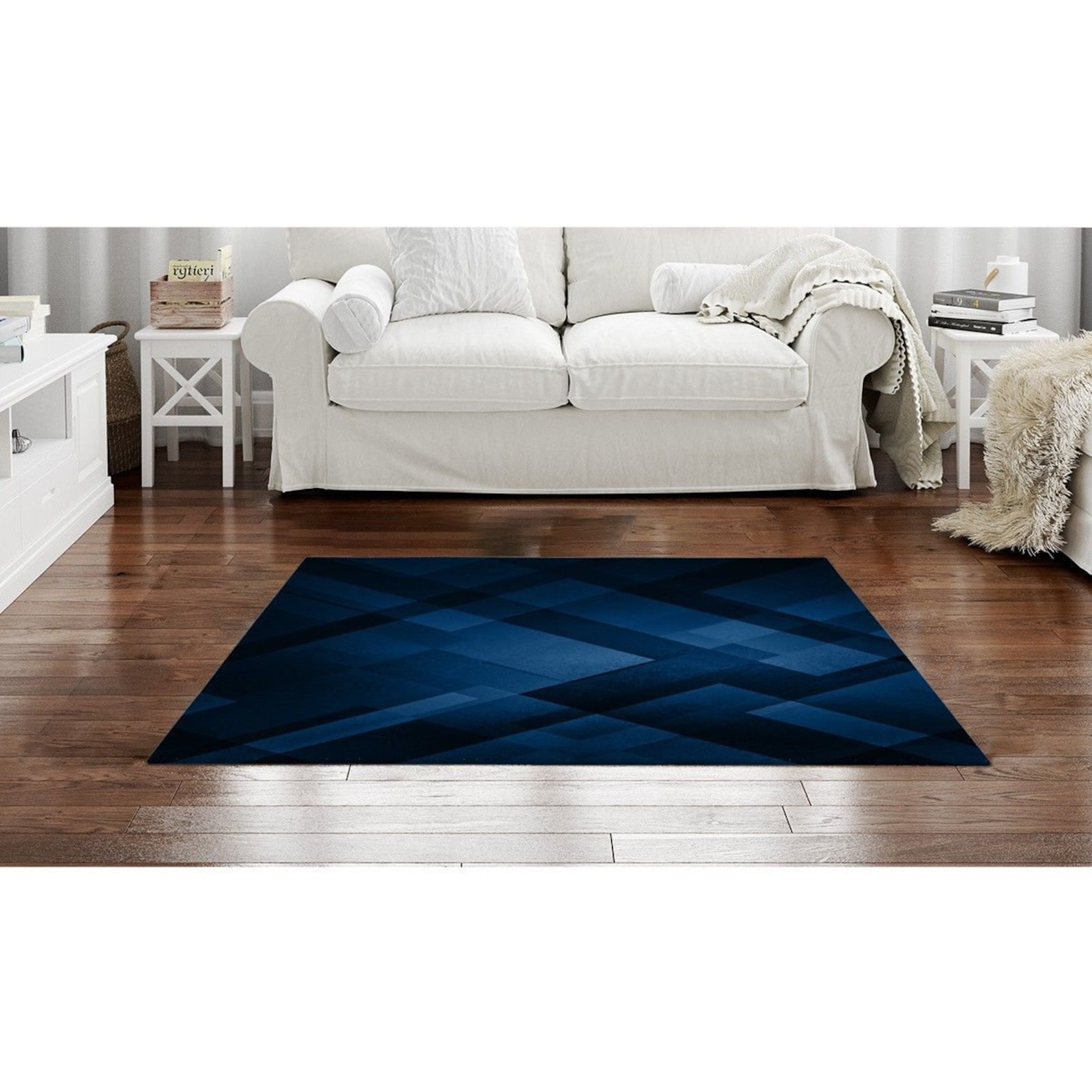 Alfombras azules alfombra de área azul alfombra de área azul | Etsy