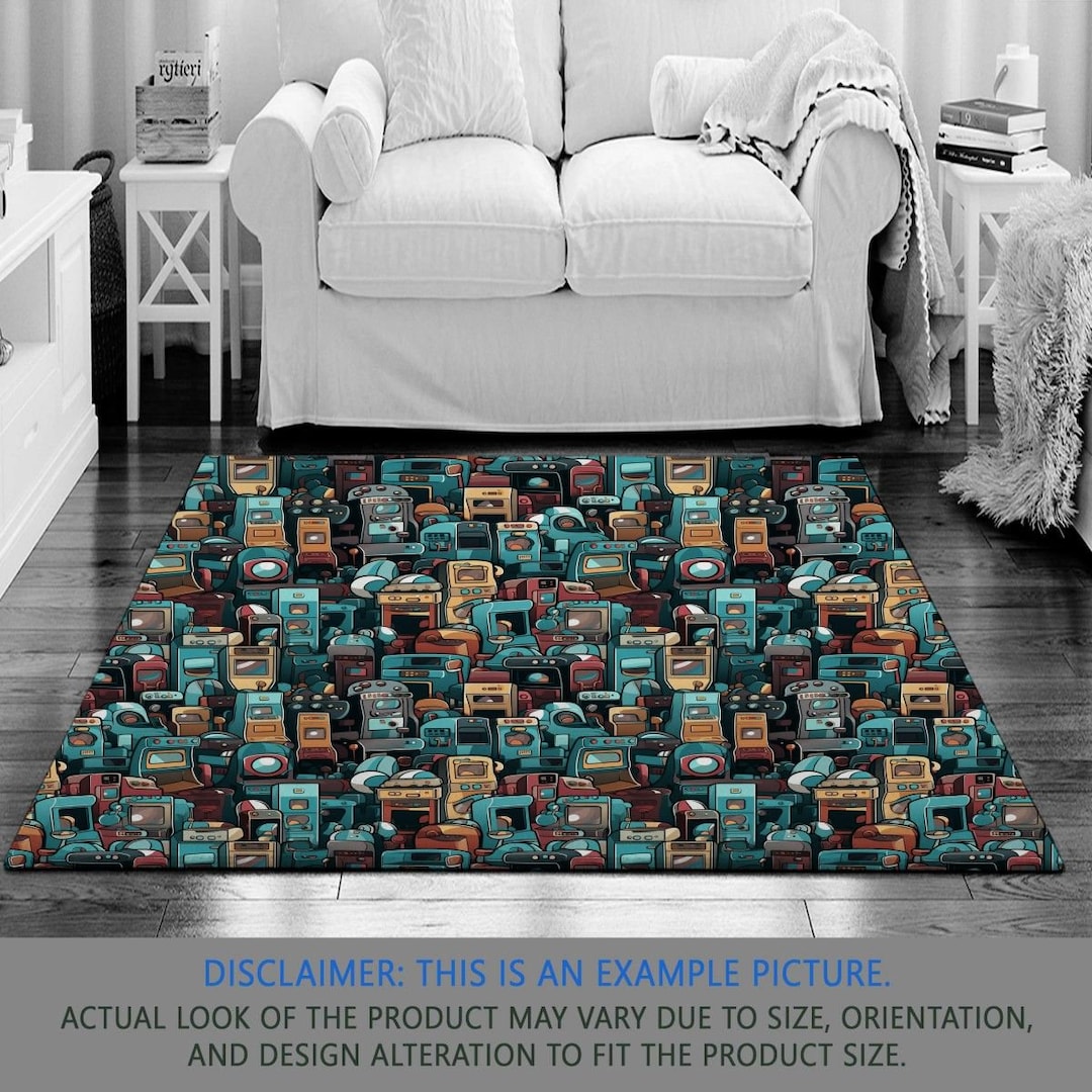 Arcade Rug Retro Gaming Rugs Video Game Area Rug Geek - Etsy