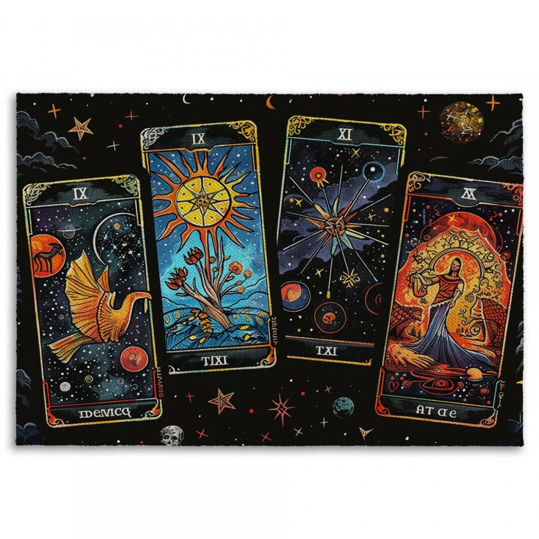 Tarot Rug, Occult Rugs, Fortune Area Rug, Esoteric Living Room Rugs ...