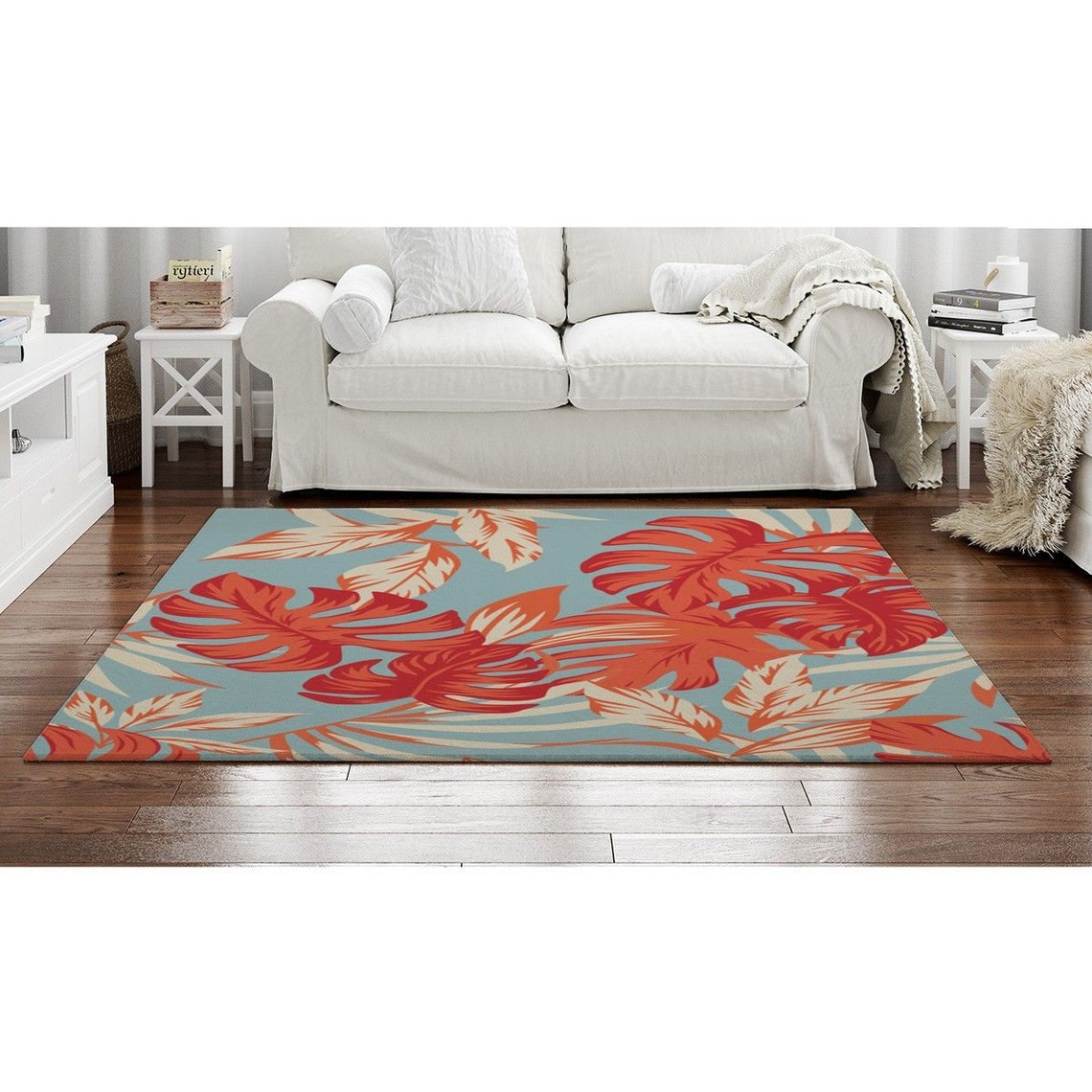 Exotic Rugs Exotic Area Rug Tropical Flowers Area Rugs | Etsy