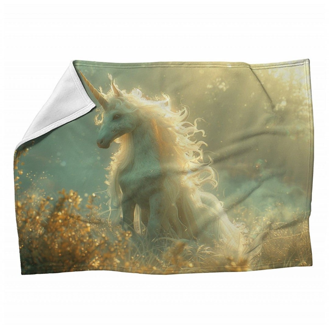 Unicorn Blanket, Mythical Creature Blankets, Magical Sherpa Blanket ...
