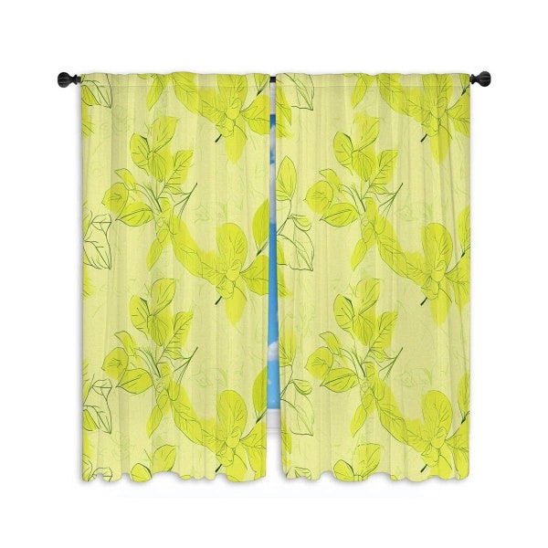 Chartreuse Curtains - Etsy