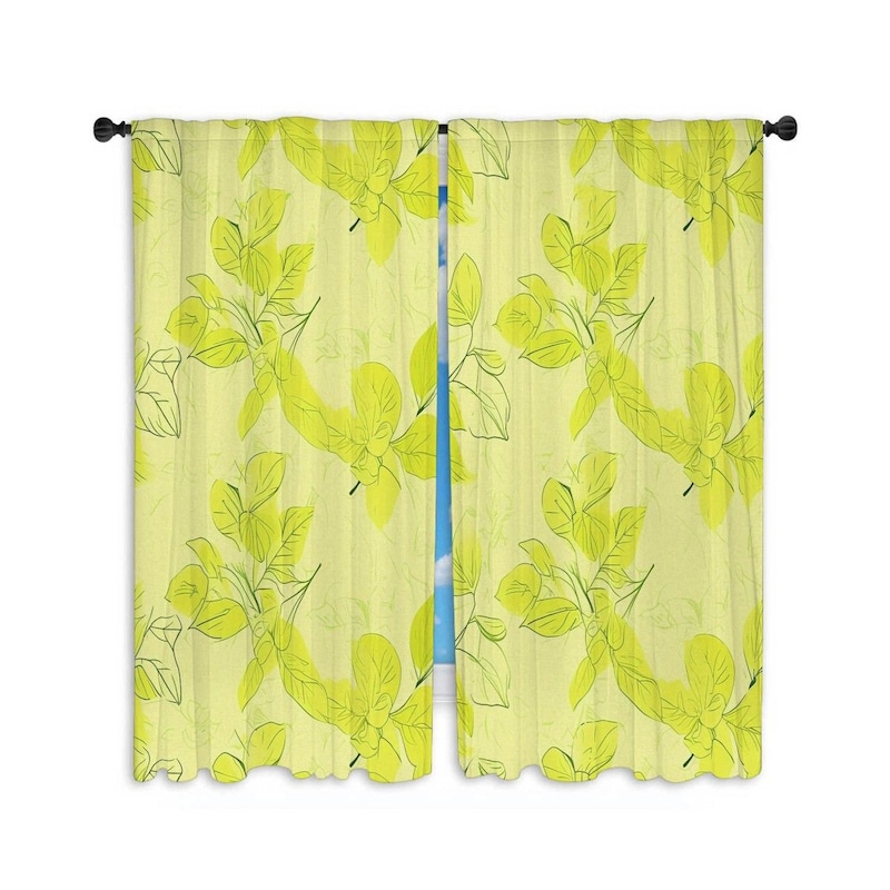 Chartreuse Curtains - Etsy