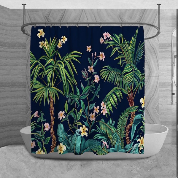 Navy Shower Curtain - Etsy
