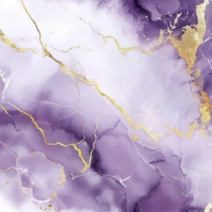 Purple Watercolor With Gold Veins Rug Purple Abstract Area Rugs Violet ...