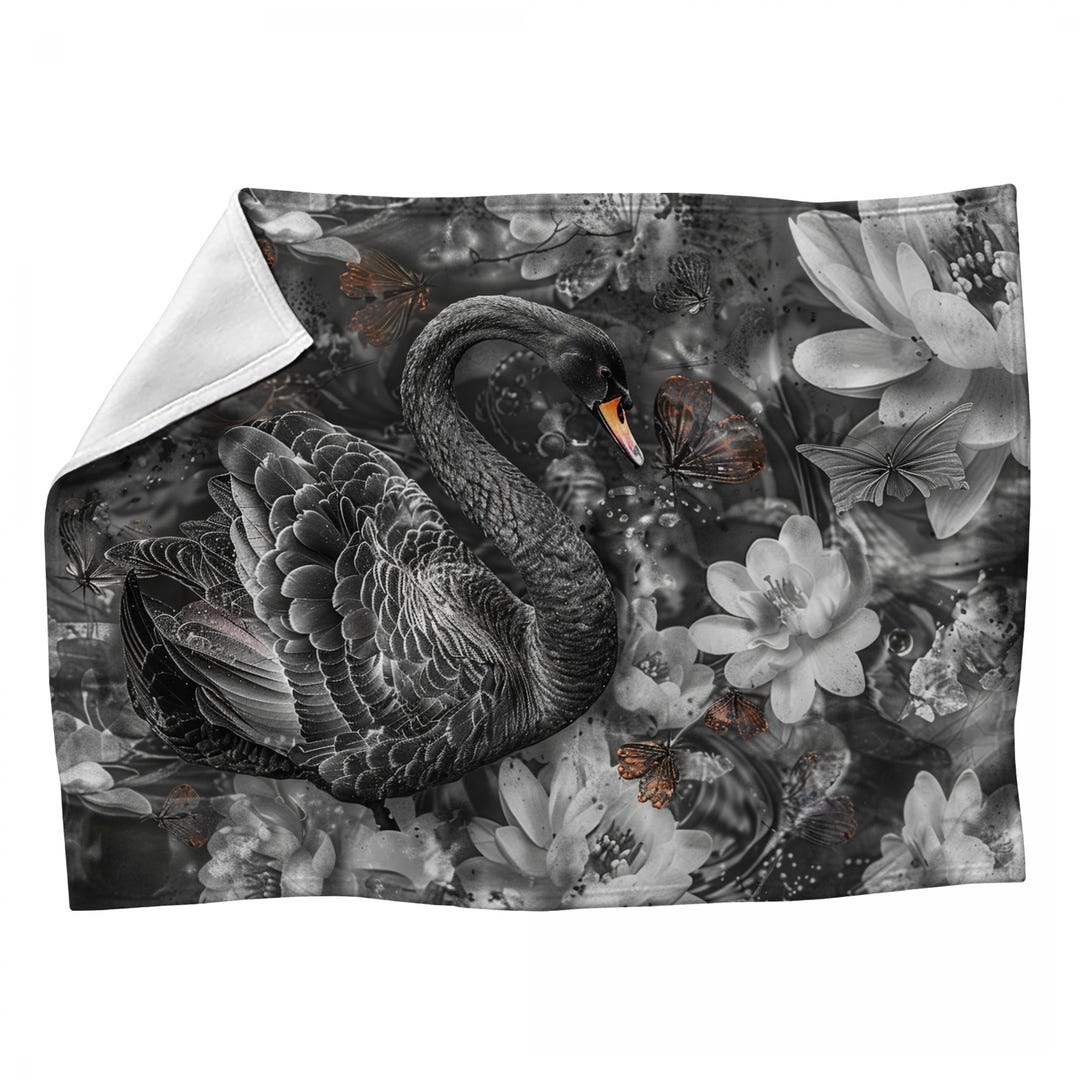 Swan Blanket, Nature Blankets, Elegant Sherpa Blanket, Sophisticated ...