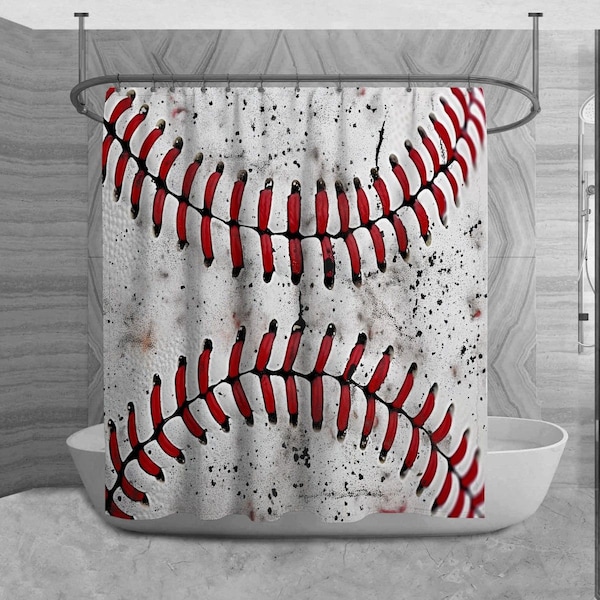 Baseball Shower Curtain - Etsy
