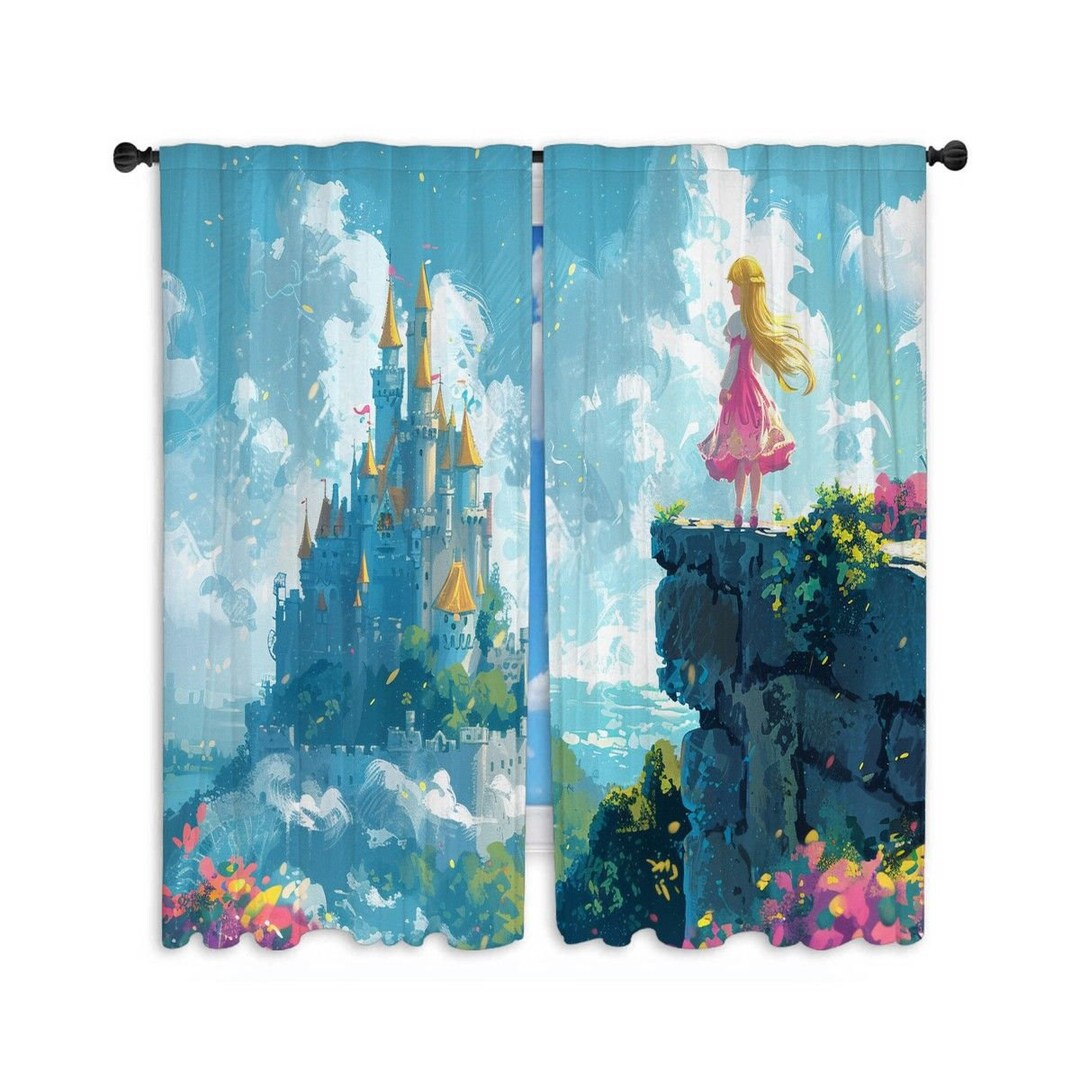 Castle Window Curtain, Fantasy Curtains, Adventure Curtain Panel ...