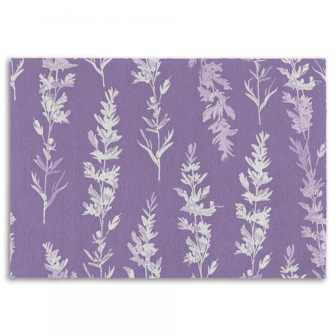 Lavender Area Rug Lavender Rug Floral Area Rug Purple and White Rug ...