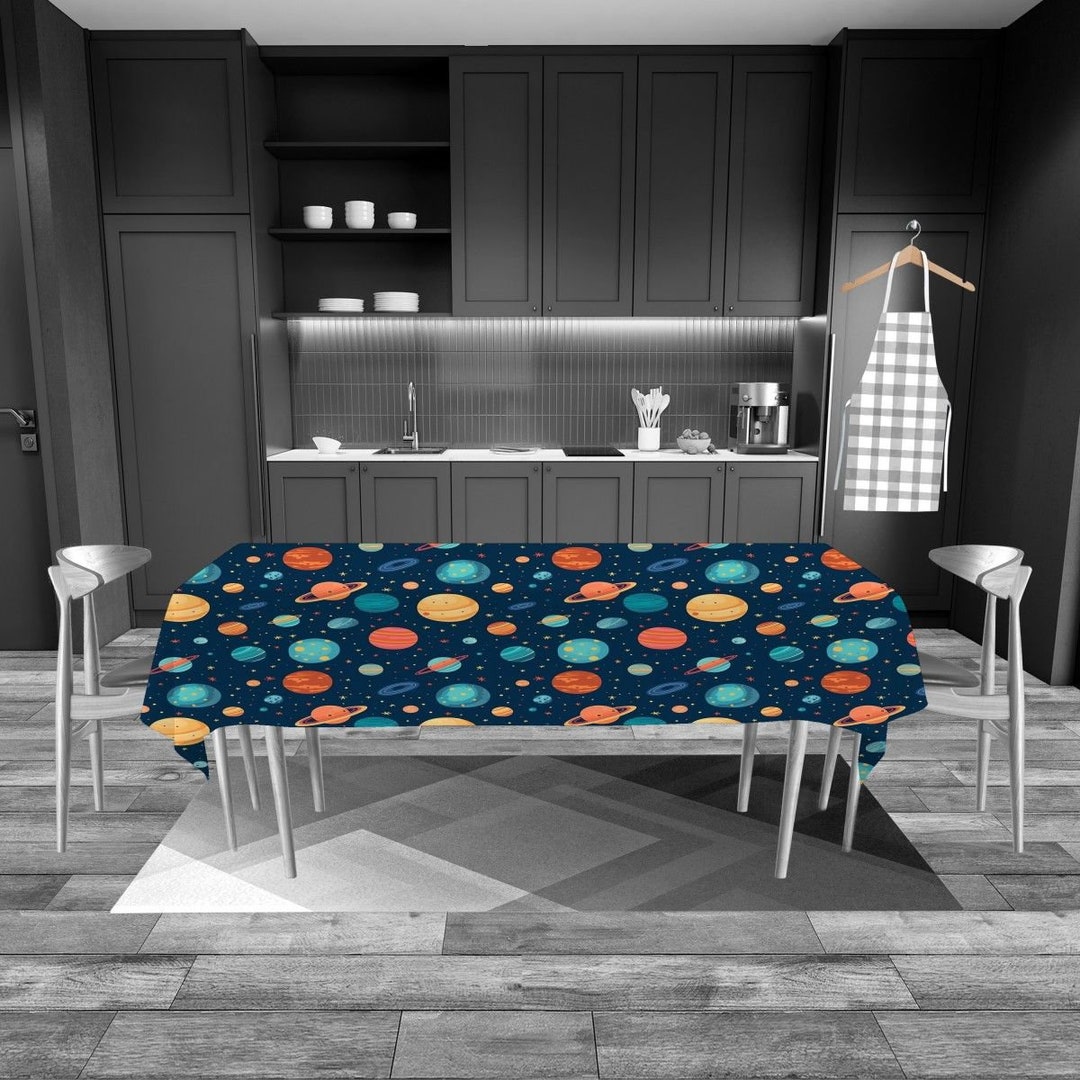 Solar System Kitchen Decor Outer Space Tablecloth Planets - Etsy