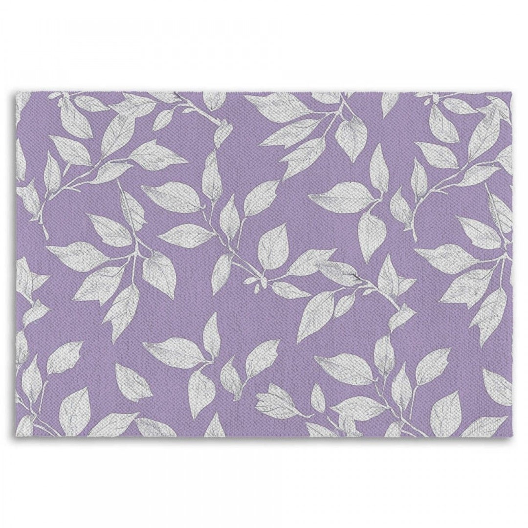 Lavender Rugs Leaf Rug Lavender Ditsy Area Rugs Ditsy Pattern Rugs ...