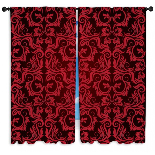 Red and Black Damask - Etsy