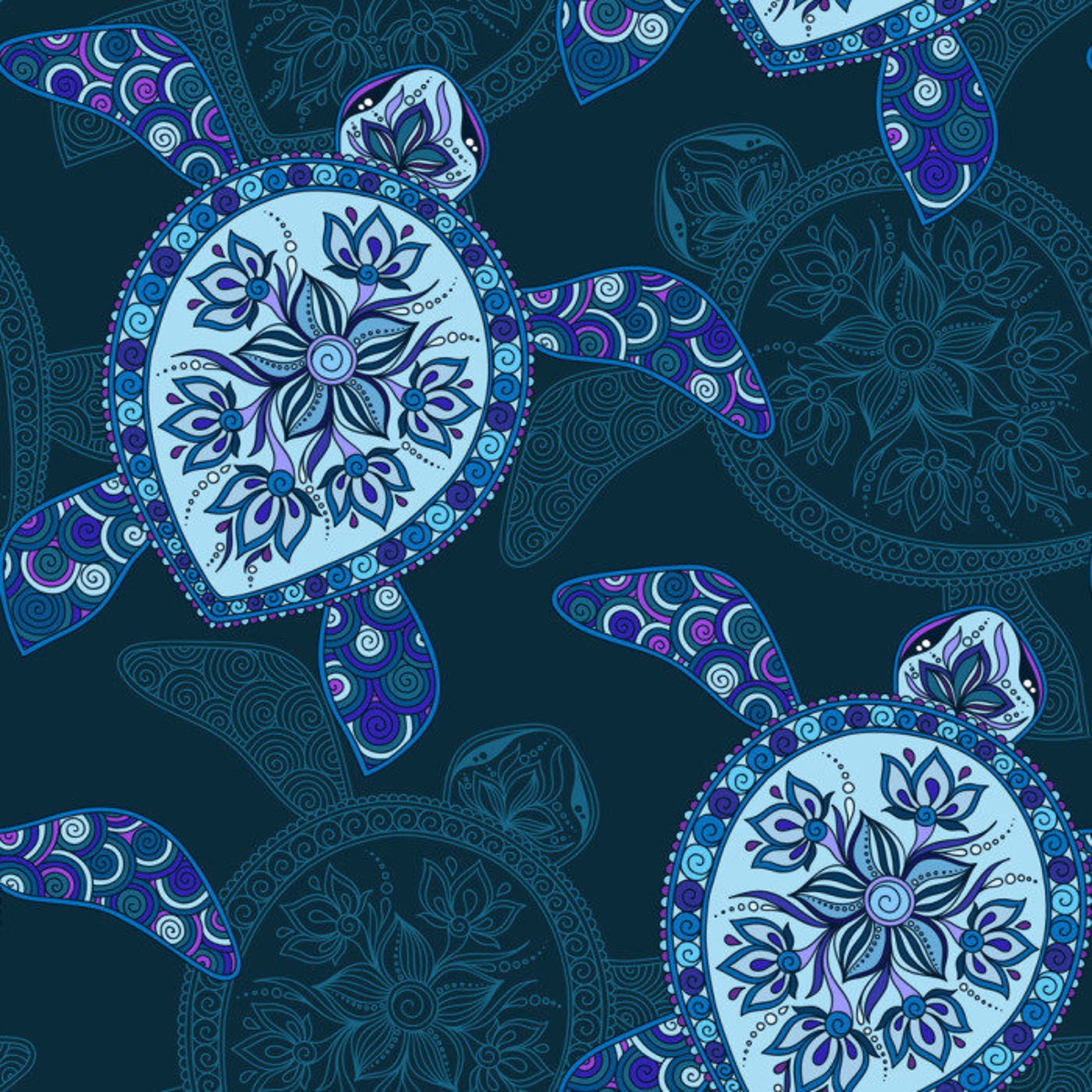 Turtle Pattern Rugs Turtle Area Rugs Blue Tribal Turtle - Etsy